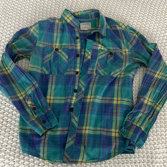 Warp + Weft | Tops | Warp And Weft Plaid Button Up | Poshmark